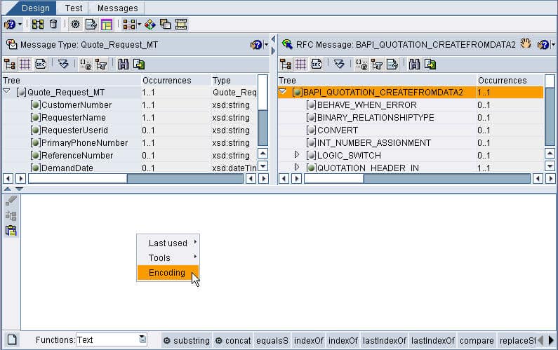 PI Message Mapping Editor “Hidden” Menu - DataXstream OMS+